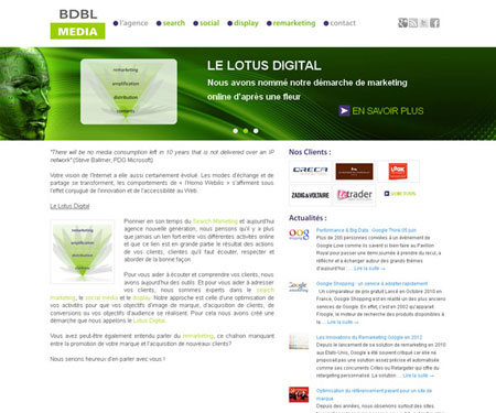 Site internet BDBL Médias | Agence AJcréa